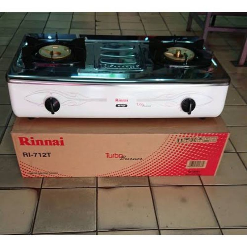 Jual Kompor Gas Rinnai RI 712T Kompor Gas 2 Tungku Api Turbo Stainless ...
