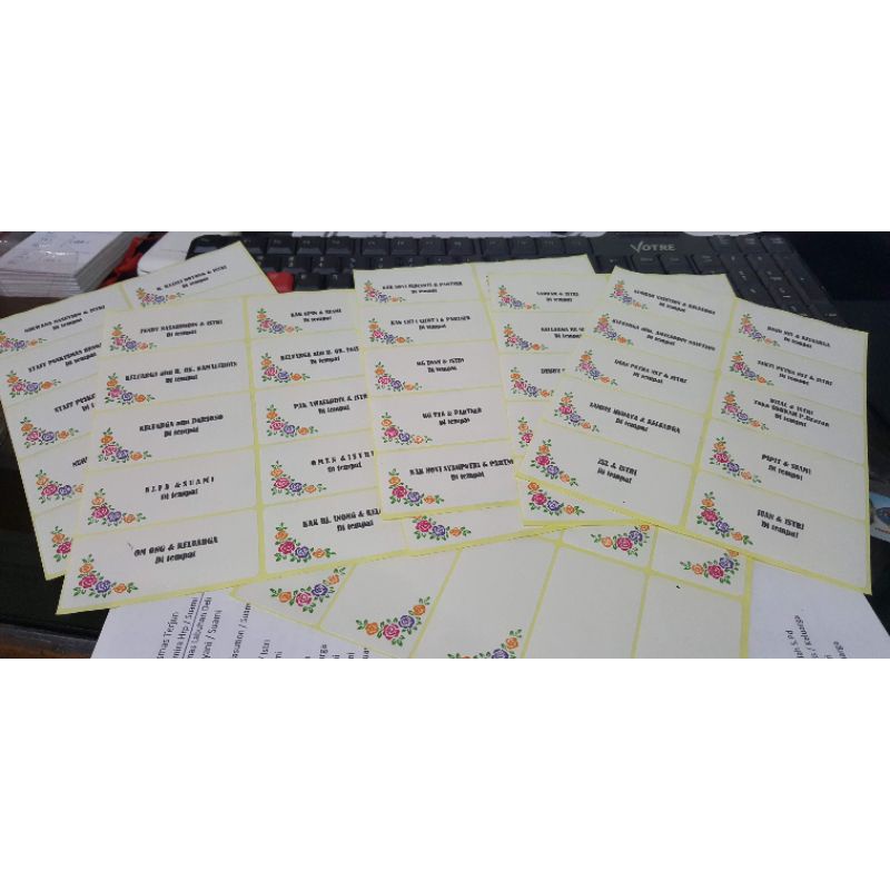 Jual Label undangan 103, 121 setting nama tamu | Shopee Indonesia