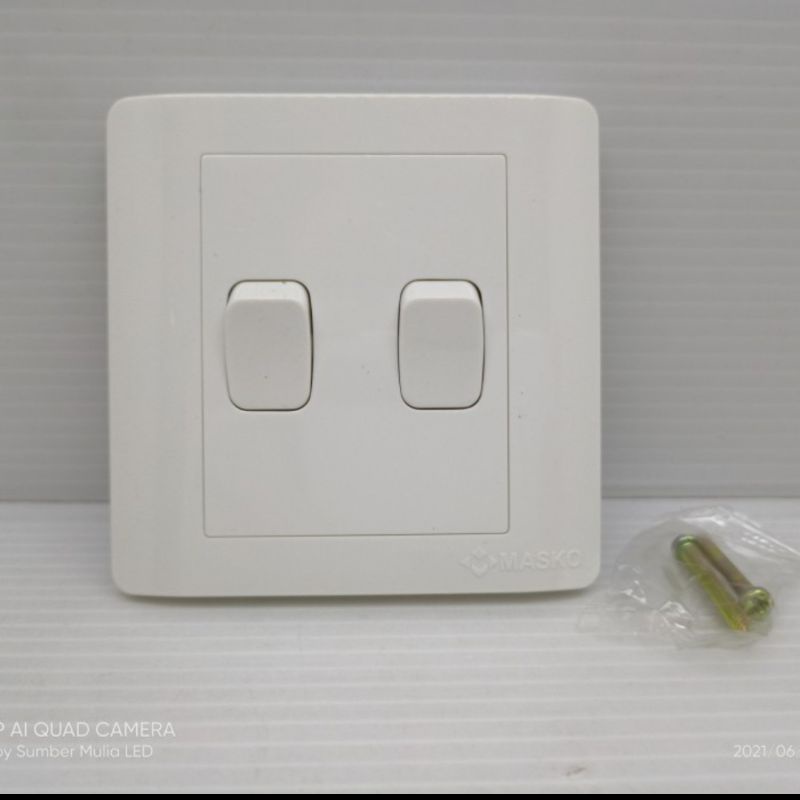 Jual MASKO IB SAKLAR SERI PUTIH VIOLA V-312 V 312 DOUBLE KECIL CLIPSAL ...