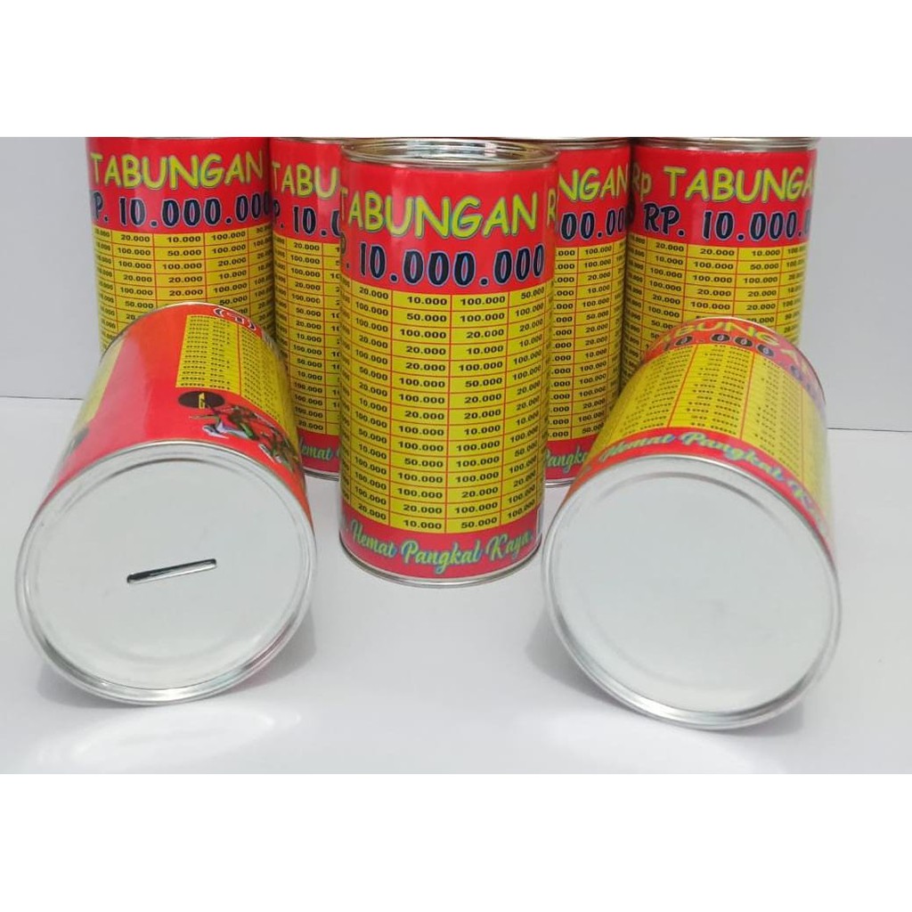 Jual Celengan Kaleng Tabung Besar uk.XL PERMANEN DAN BUKA TUTUP ...
