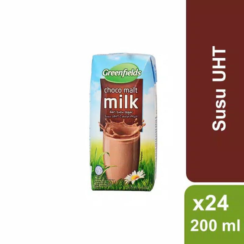 Jual GREENFIELDS UHT CHOCO MALT 200ML | Shopee Indonesia