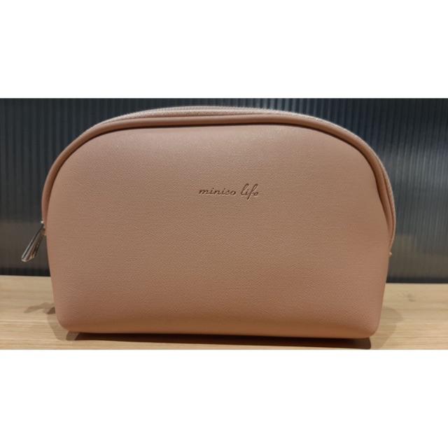 Jual MINISO ️ 6WRN. SIMPLE SEMICIRCLE COSMETIC BAG. 20x7x13cm.Pouch ...