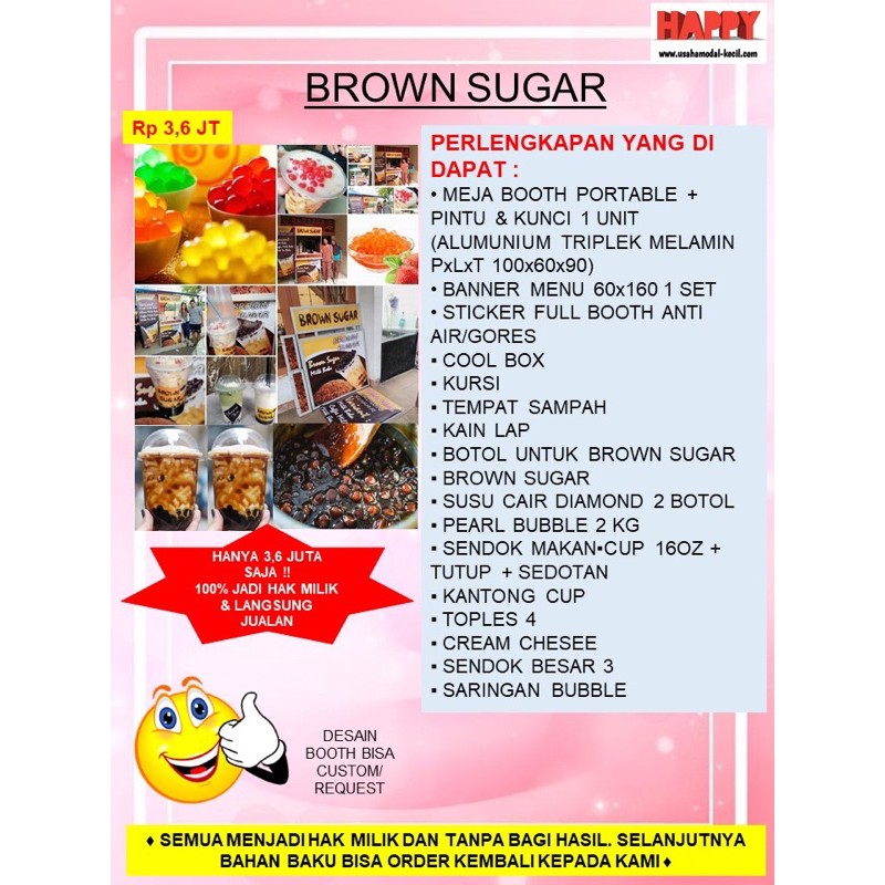 Jual PAKET USAHA FRANCHISE MINUMAN TERMURAH BROWN SUGAR BOBA KEKINIAN ...