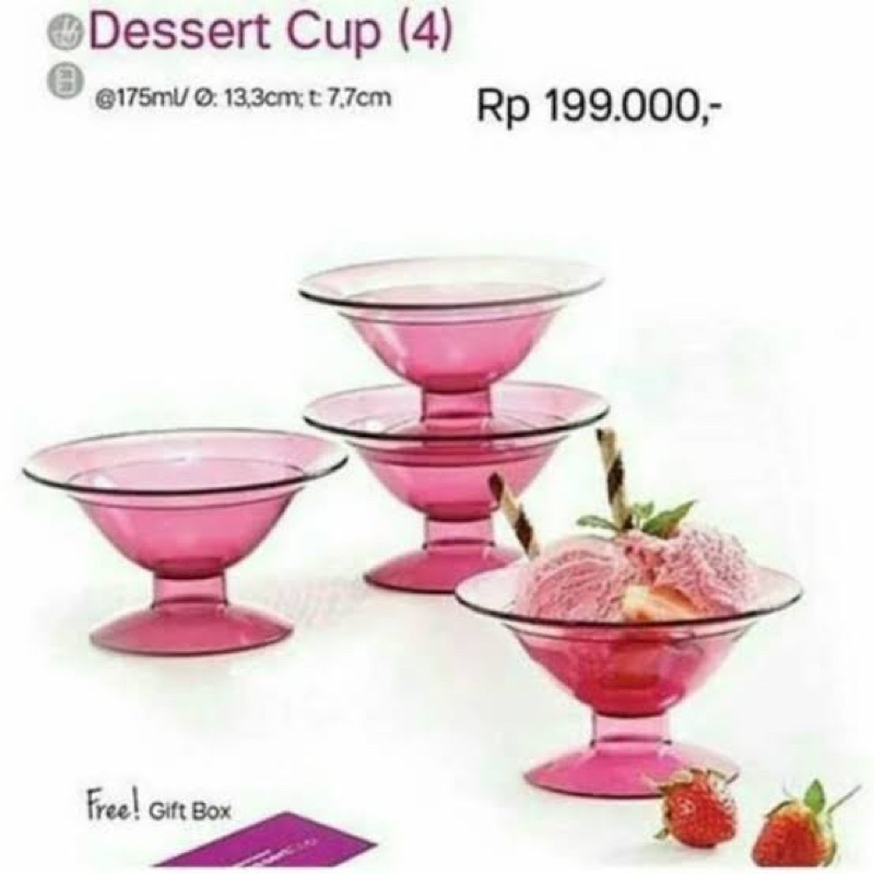 Jual Tupperware Dessert Cup / Tempat Ice Cream Tupperware | Shopee ...