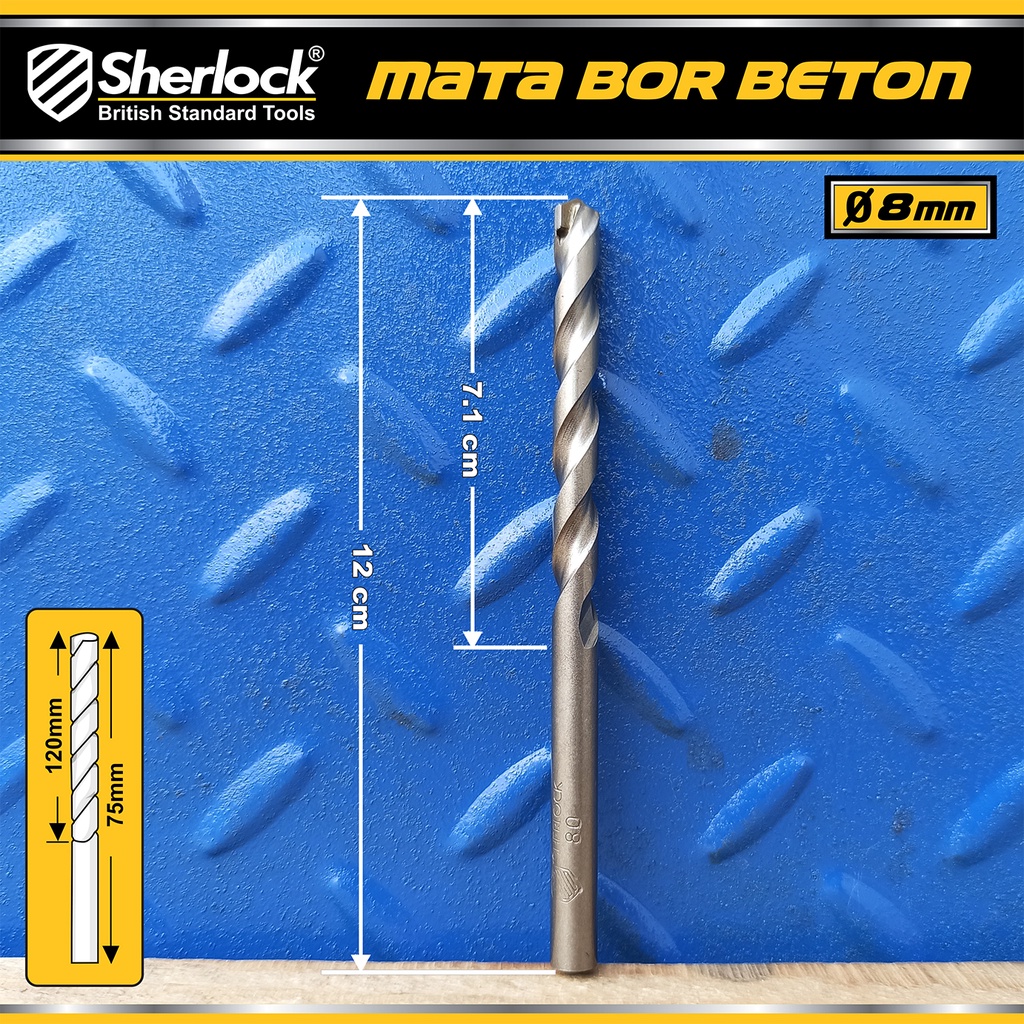 Jual Mata Bor Beton TCT 8 MM ( mata terbuat dari TUNGSTEN CARBIDE TIPS ...