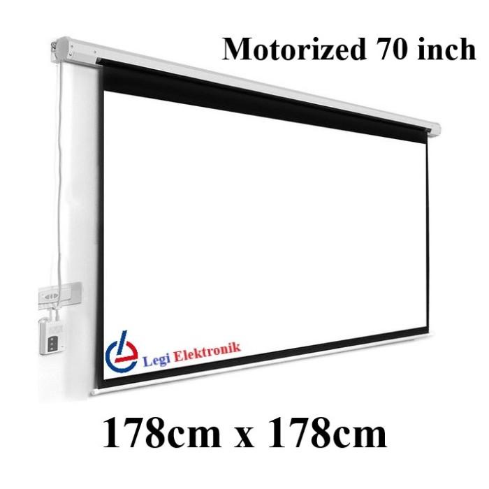 Jual Screen Projector Motorized 70" - Layar Proyektor Remot 70 ...