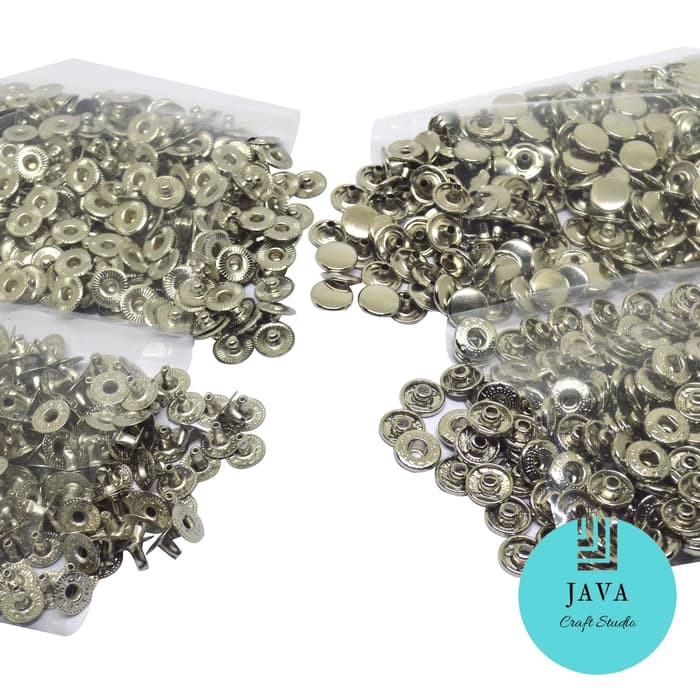 Jual KANCING JAKET CETET UKURAN 10 MM PER 50 SET WARNA NIKEL V 230 NK ...