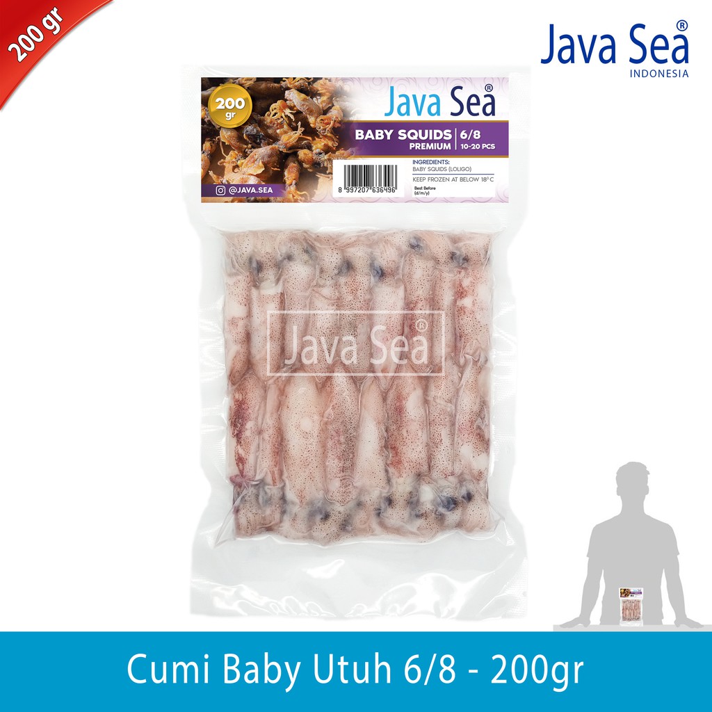 Jual Baby Cumi Utuh 6/8 pack 200gr Java Sea | Shopee Indonesia
