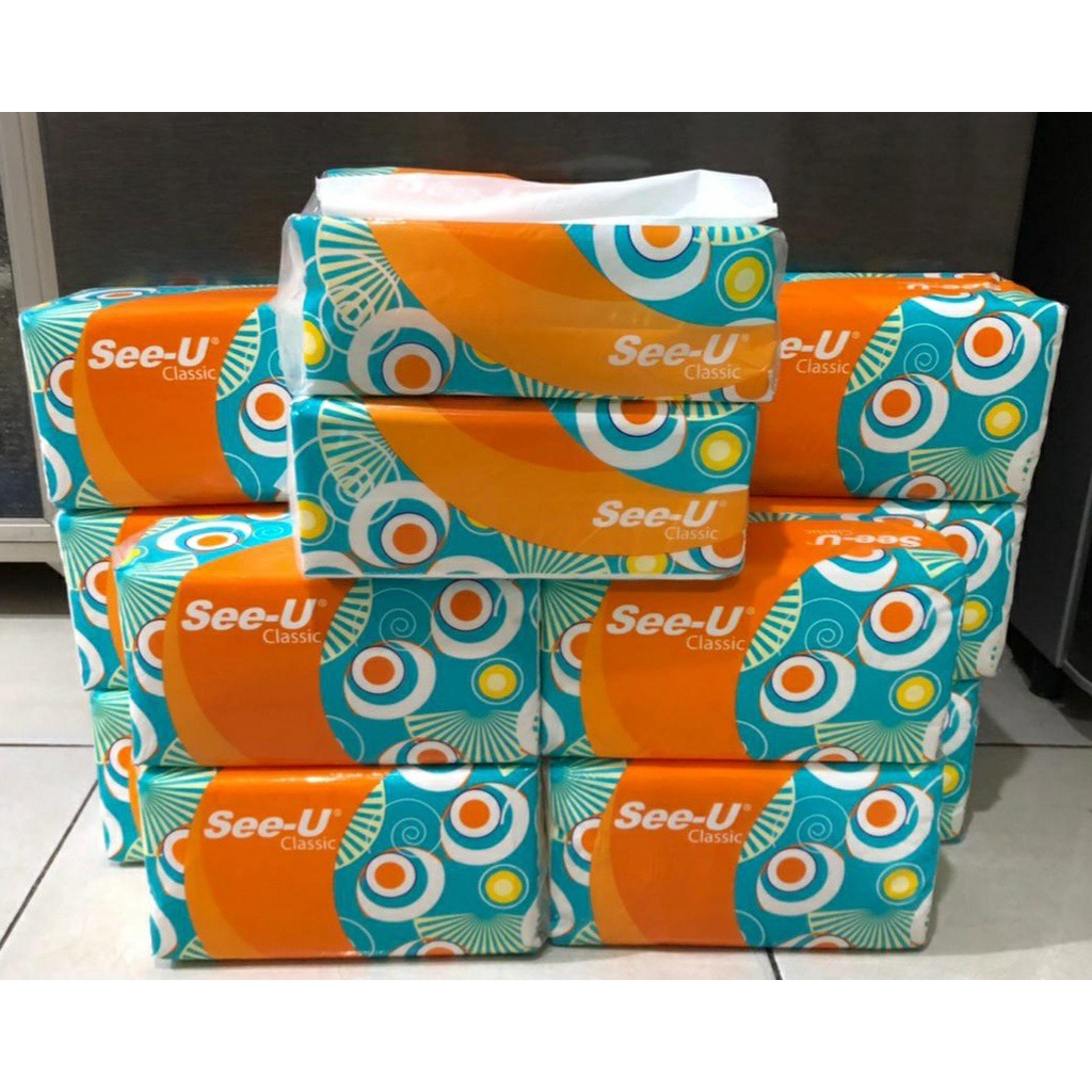 Jual Tissue see-u 250gr 250 sheet 2ply tisu muka dan tangan | Shopee Indonesia