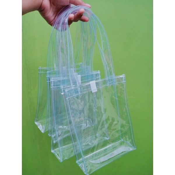 Jual Tas mika/tas transparan/totebag transparan/totebag pvc/transparan ...