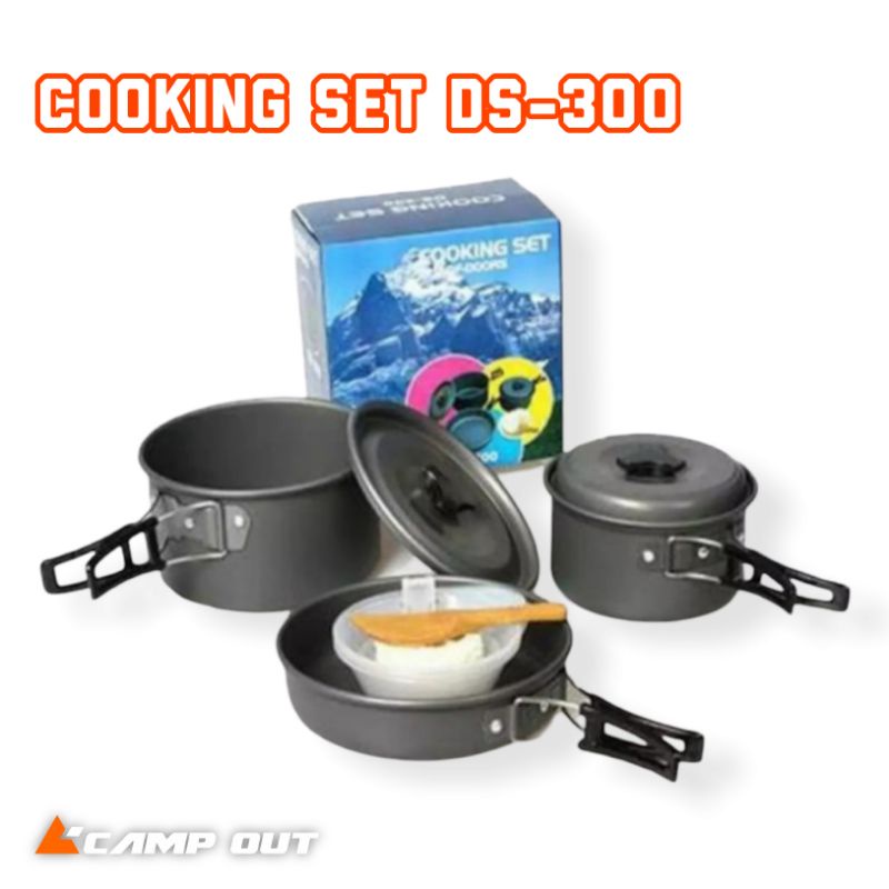 Jual DS-300 cooking set outdoor - Alat masak gunung - Nesting camping ...