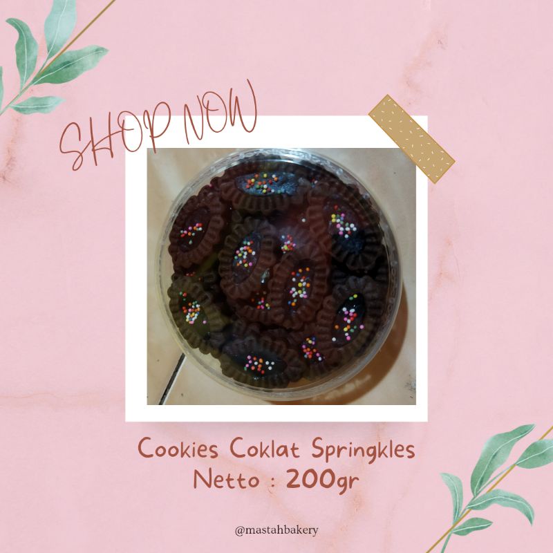 Jual Cookies Coklat Springkle | KUE KERING | KUE LEBARAN | Shopee Indonesia
