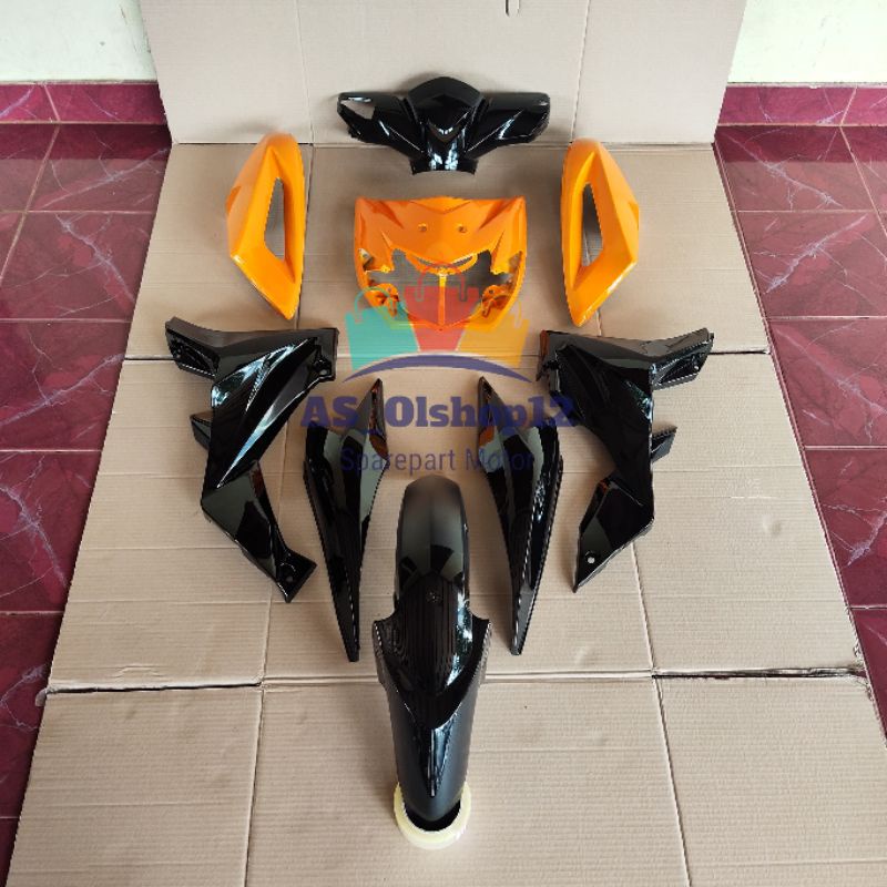 Jual FULL BODY HALUS HONDA BLADE 110 LAMA ORANGE HITAM | Shopee Indonesia