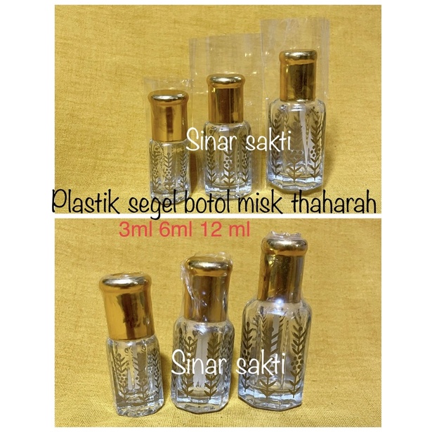 Jual segel plastik botol parfum tola 3ml 6ml 12ml / plastik segel ...