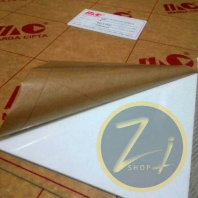 Jual Akrilik lembaran acrylic sheet putih kapur / solid 2mm | Shopee Indonesia