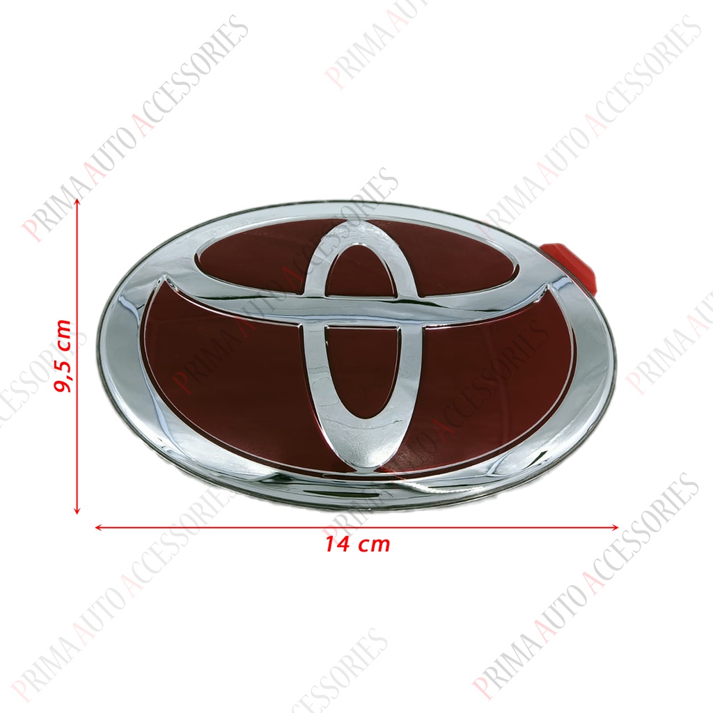 Jual Emblem Mobil Logo Toyota Merah Original 14 Cm | Shopee Indonesia