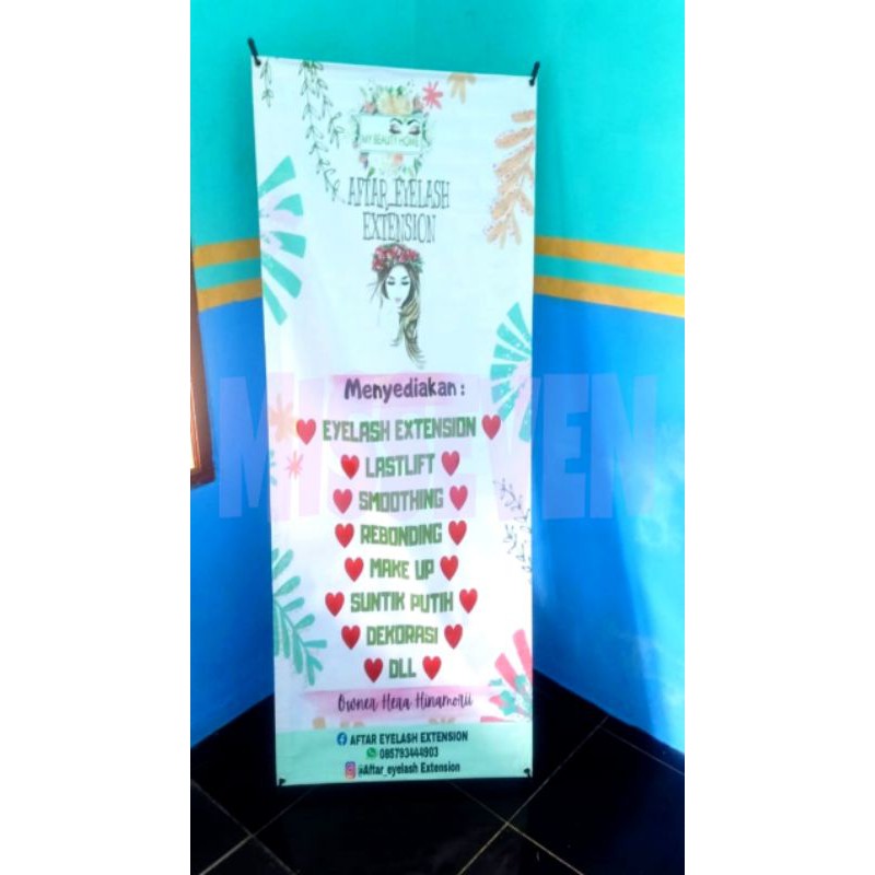 Jual Cetak Banner Stand Tiang Sepaket Custom Free Design | Shopee Indonesia