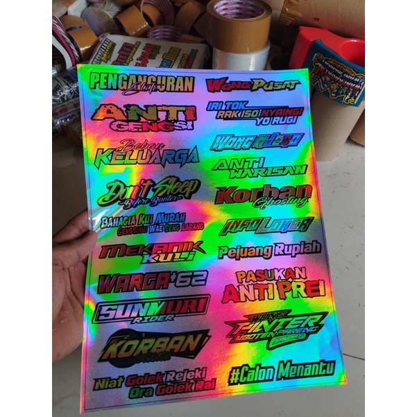 Jual Sticker Pack Kata kata Unik Keren Stiker Hologram Stiker Racing Stiker Helm | Shopee Indonesia