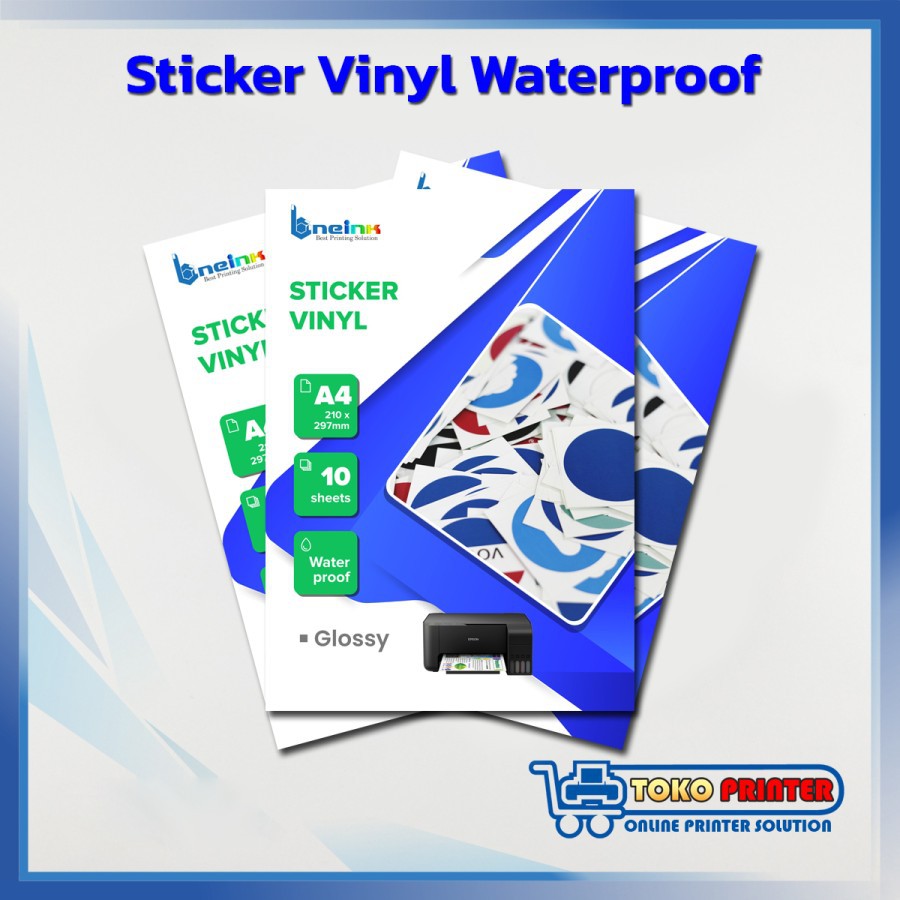 Jual Sticker Vinyl Anti Air Glossy A4 Inkjet stiker vynil vinil ...
