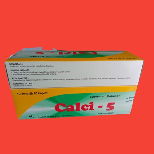 Jual CALCI 5 TABLET PER BOX ISI 10 STRIP | Shopee Indonesia