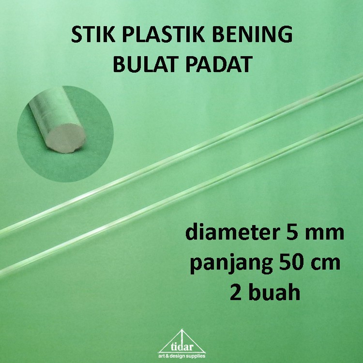 Jual Transparent Round Plastic Stick / Stik Plastik Bening Bulat Padat ...