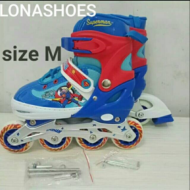 Jual SEPATU RODA SUPERMAN,PRINCESS,FROZEN BISA COD LOH !! | Shopee ...