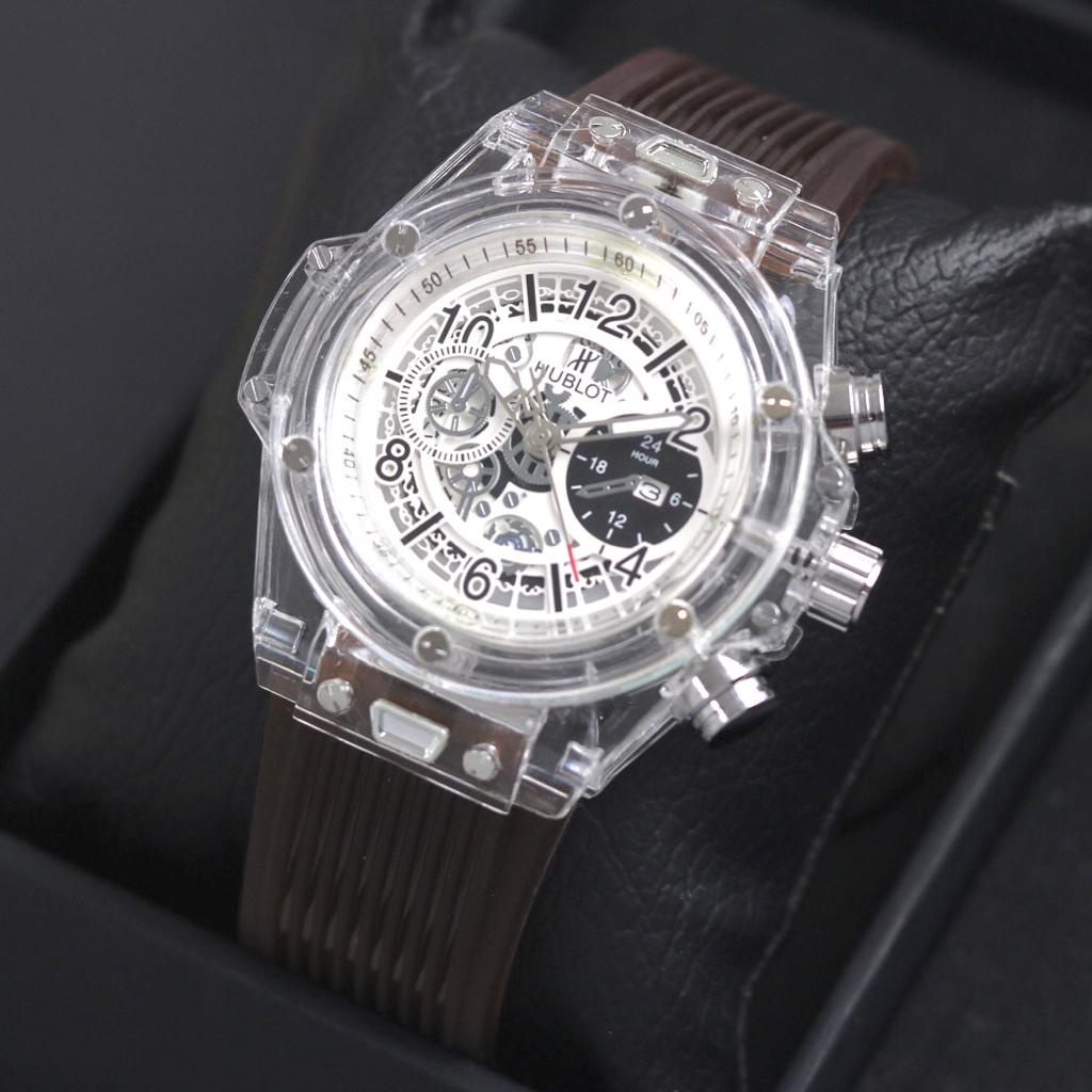 Jual BARU!! jam tangan pria transparan model analog fashion tampilan ...