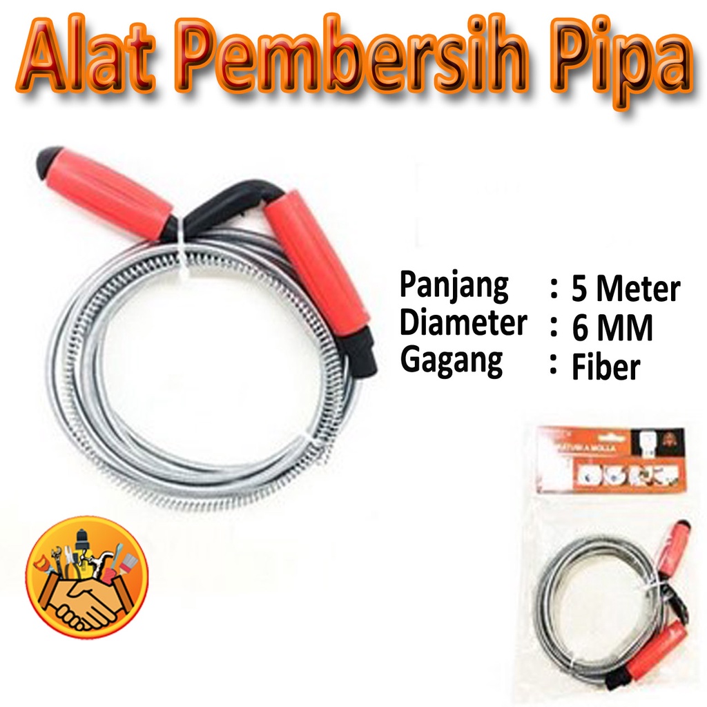 Jual Pipe Cleaner Pembersih Saluran Pipa Mampet Sumbat Tersumbat Drain Pipe Cleaner Manual 5 ...