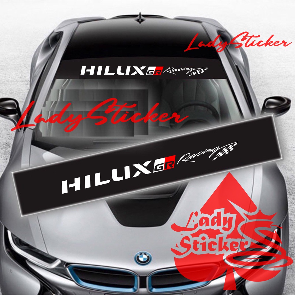 Jual STIKCER HILUX REVO GR STICKER WINDSHIELD MOBIL TOYOTA HILUX RACING ...