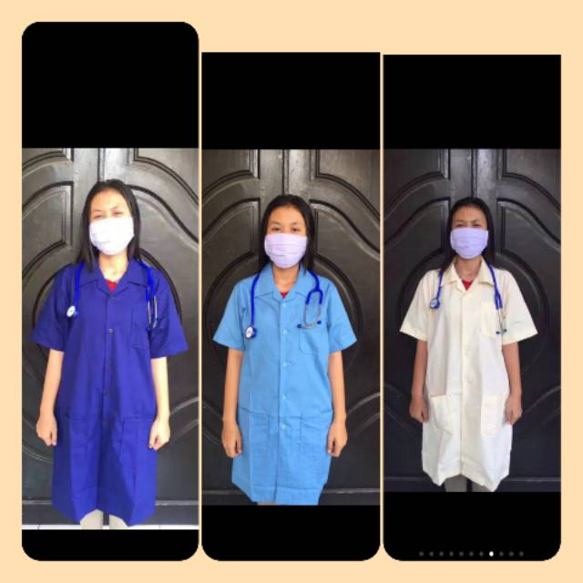 Jual Baju Laboratorium Warna / Baju Lab /Jas Lab / Baju Praktek Lengan ...