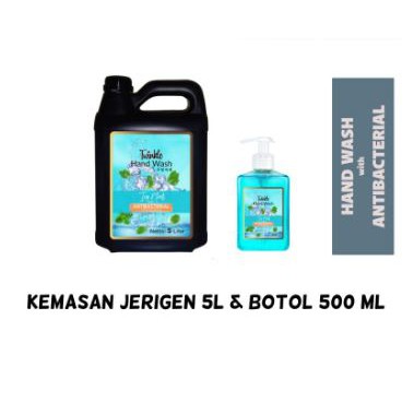 Jual Paket Hemat Handwash 5 Lt & Sabun Cuci Tangan 500 Ml Twinkle elena ...