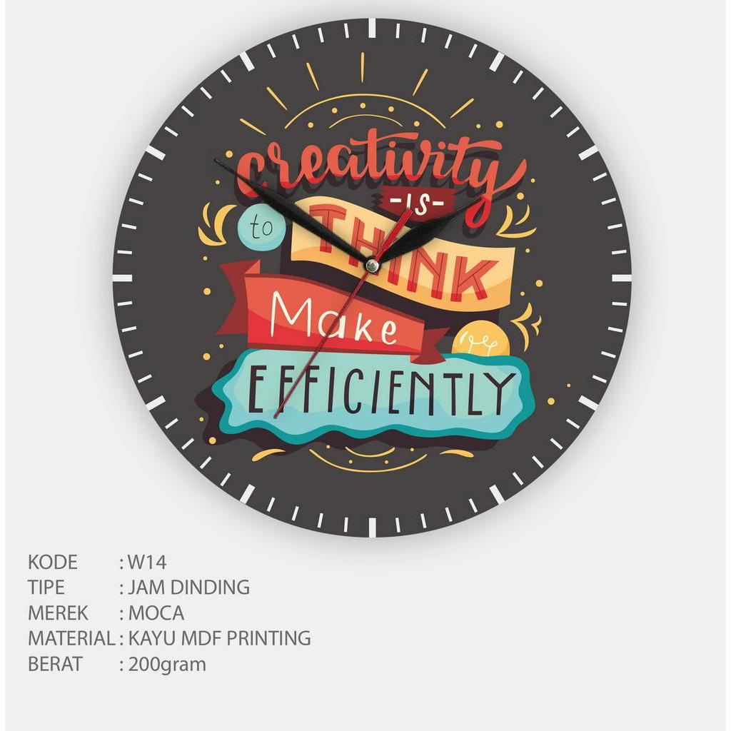 Jual Jam Dinding Rumah Cafe Kantor Kayu MDF Minimalis / Jam Dinding ...