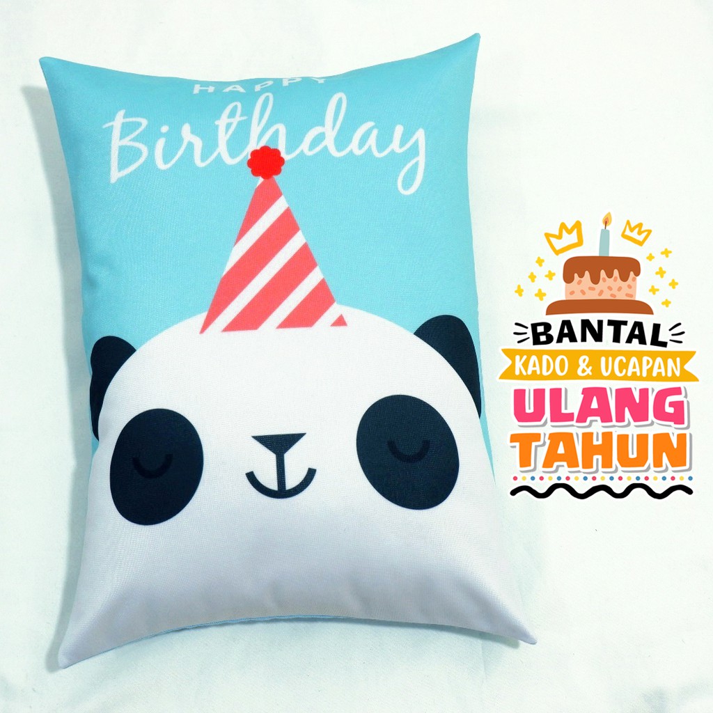 Jual Kado Hadiah Ulang Tahun Bantal Ucapan Tema Birthday Panda ...