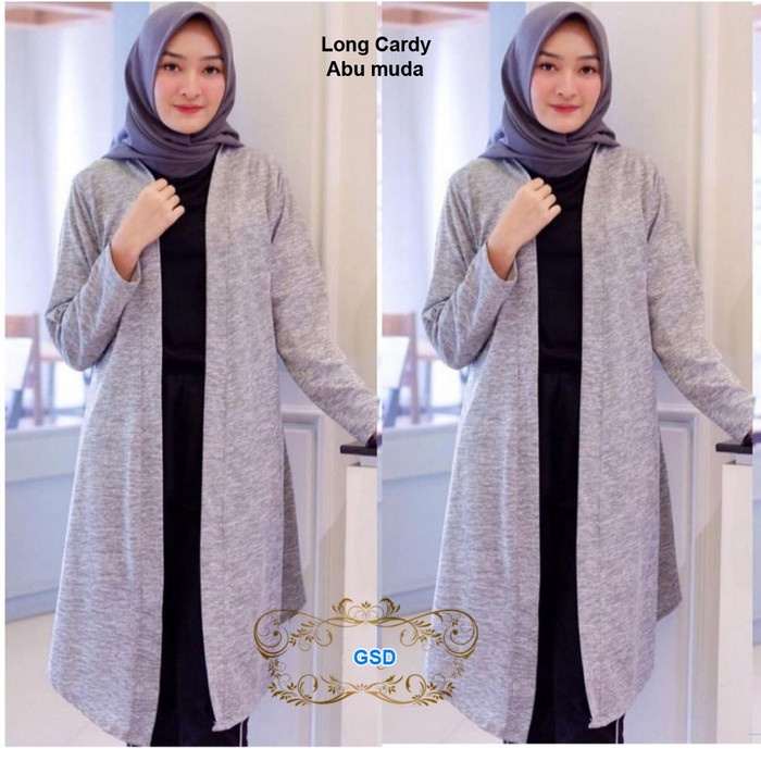 Jual Gamis Long cardi/cardigan muslim/long cardi hijab wanita/cardi ...