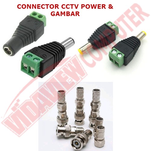 Jual DC MALE/DC FEMALE/BNC CONNECTOR CCTV ANALOG | Shopee Indonesia