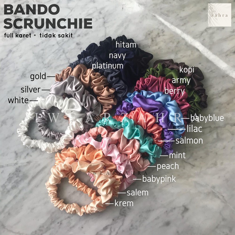 Jual BANDANA SCRUNCHIE [PART 1] - bando korea puff headband ruffle ...