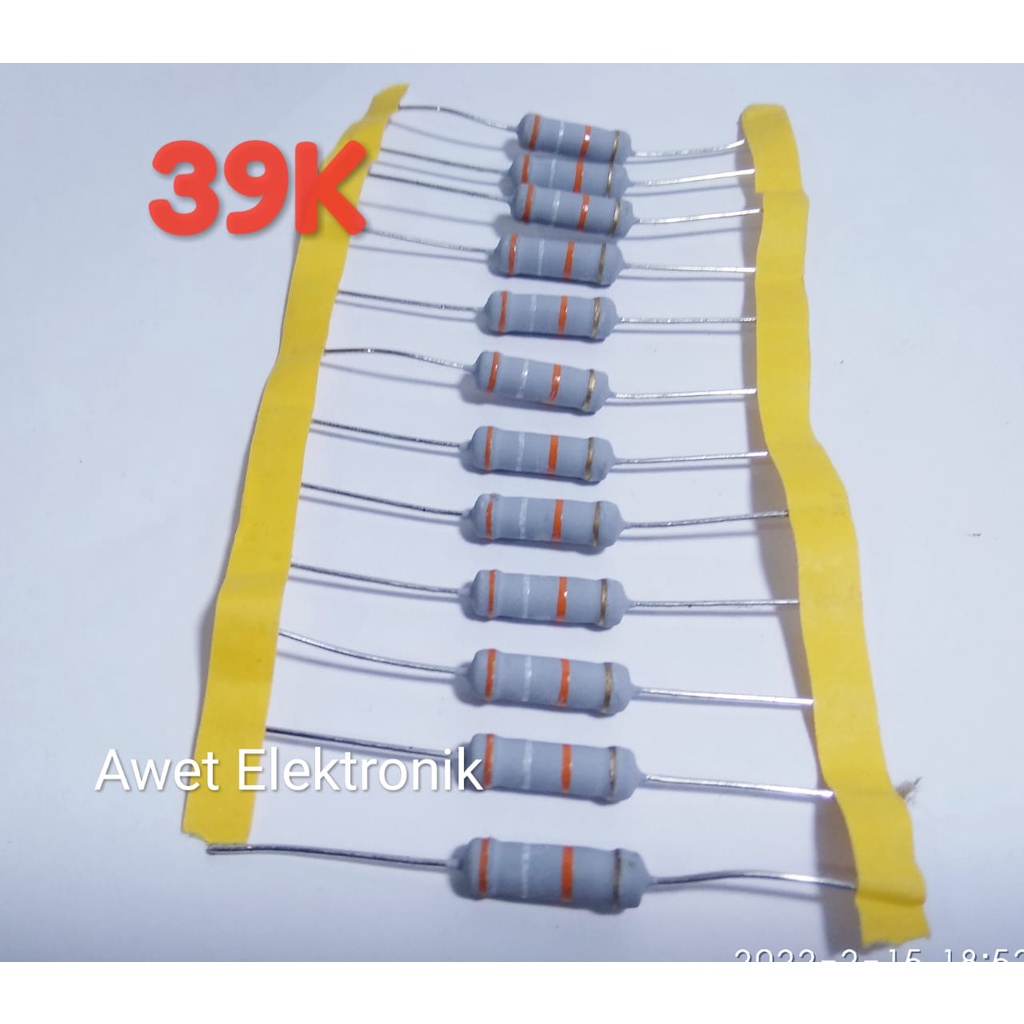 Jual resistor 39k ohm 2 watt resistor 39k 2w resistor 39K 2W | Shopee Indonesia