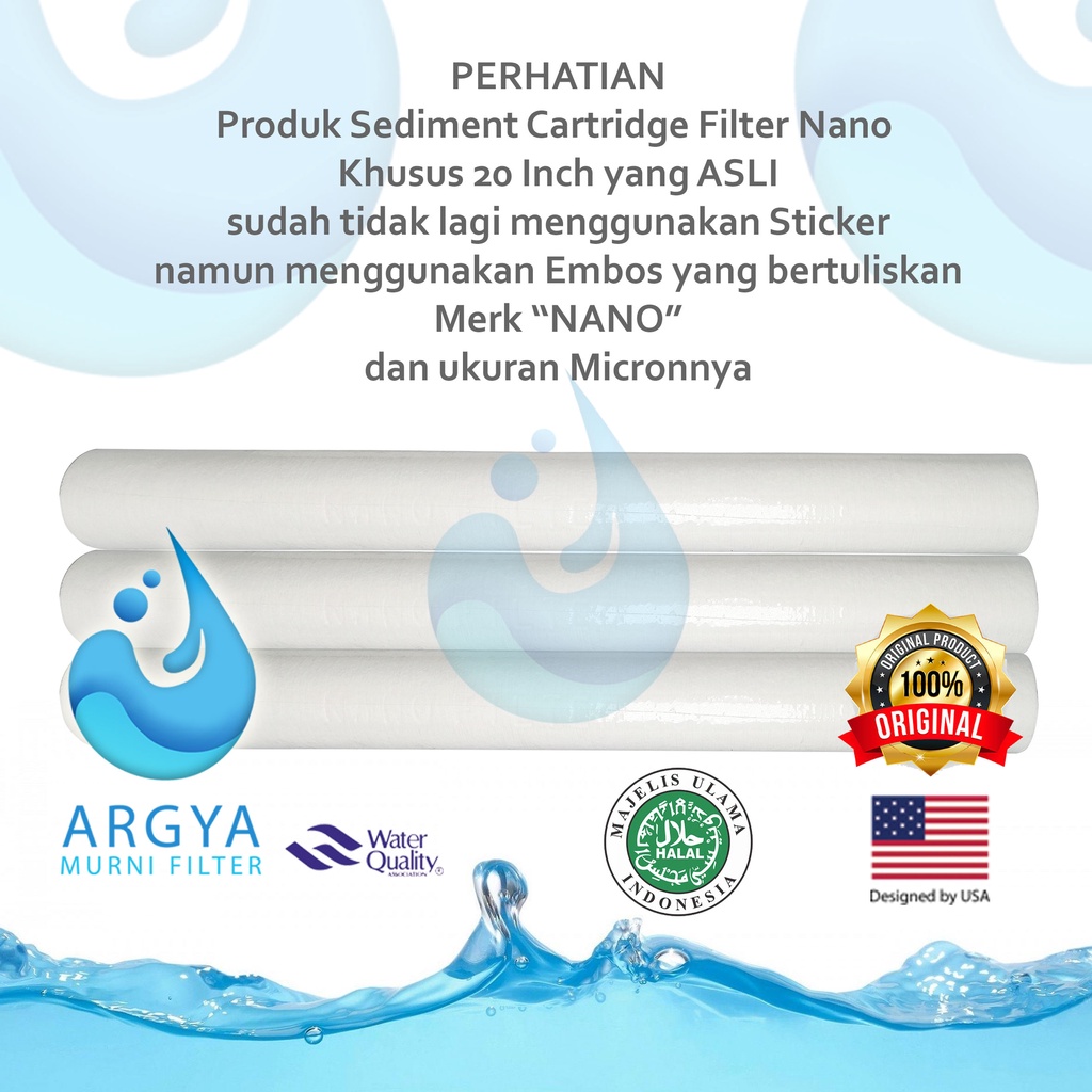 Jual Sediment Cartridge Filter Nano 20 Inch / Spun Nano 20 Inch ...