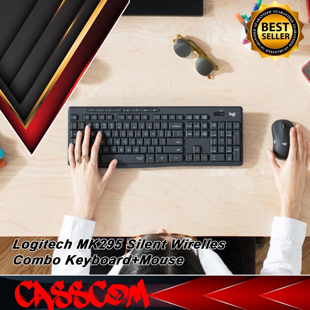 Jual Logitech MK295 Silent Wirelles Combo Keyboard+Mouse | Shopee Indonesia