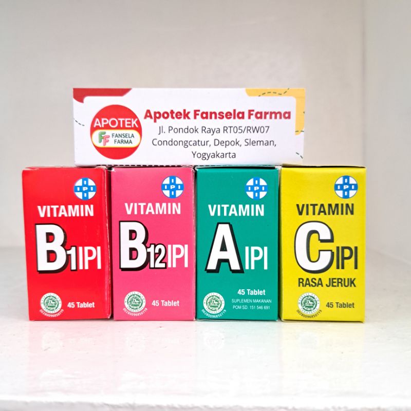 Jual Vitamin IPI Vitamin A B1 B12 C D3 & D3+ K2 tablet daya tahan tubuh ...