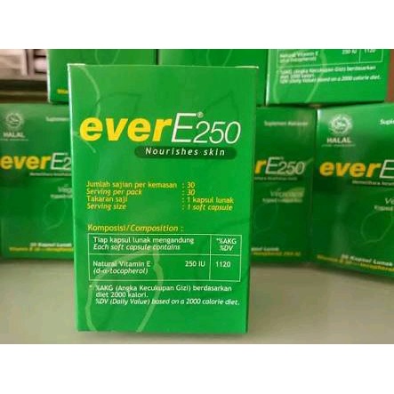 Jual Ever E 250IU isi 30 kapsul - suplemen kulit | Shopee Indonesia