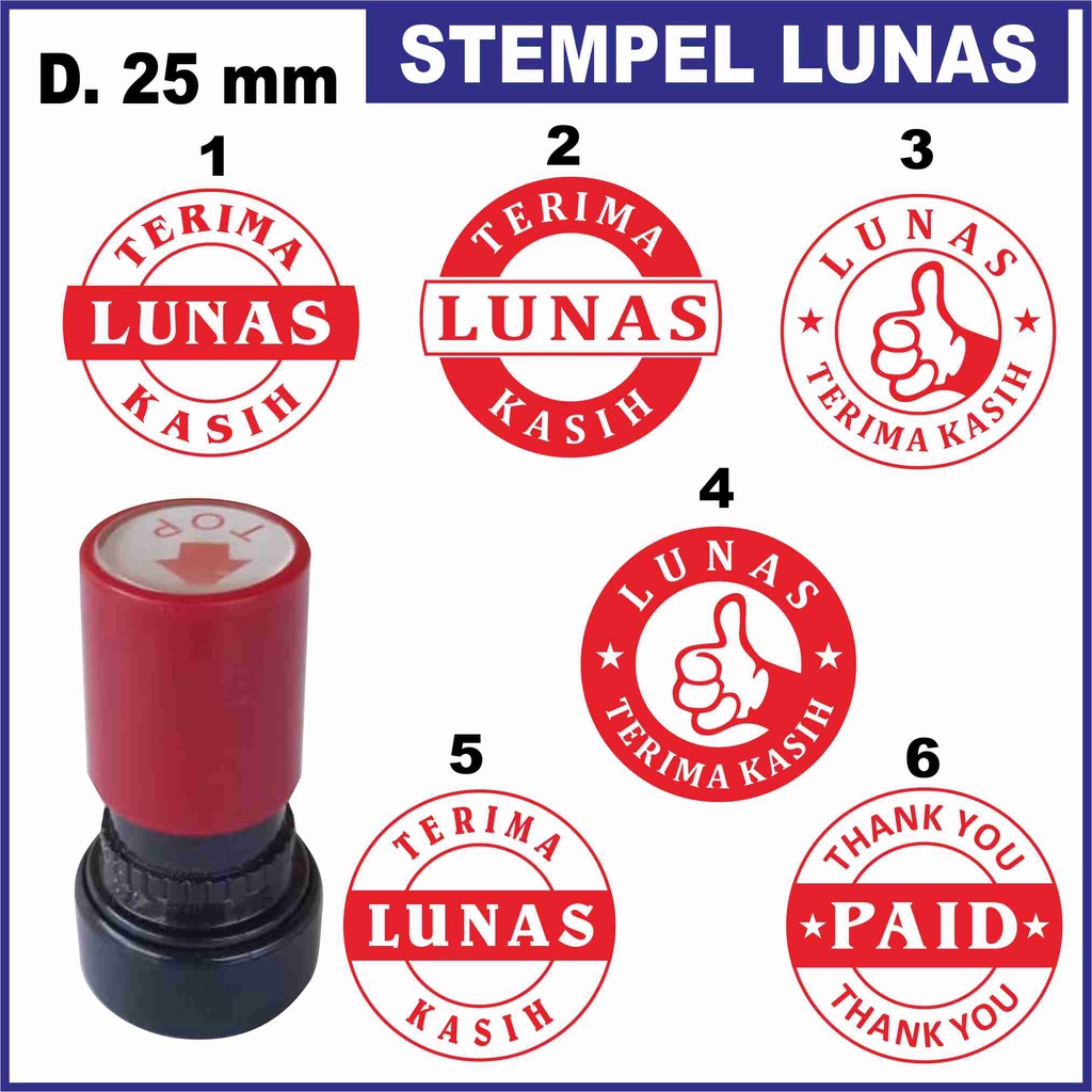 Jual Cetak Stempel Lunas Stempel Flash Warna | Shopee Indonesia