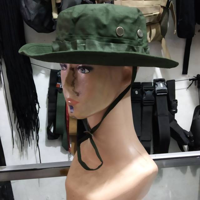 Jual topi rimba HIJAU ARMY/topi outdoor tactical airsoft lapangan ...