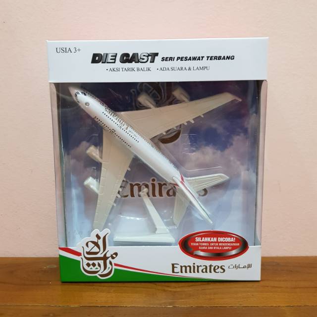 Jual Diecast Pesawat Terbang Emirates - Diecast Airbus Emirates ...