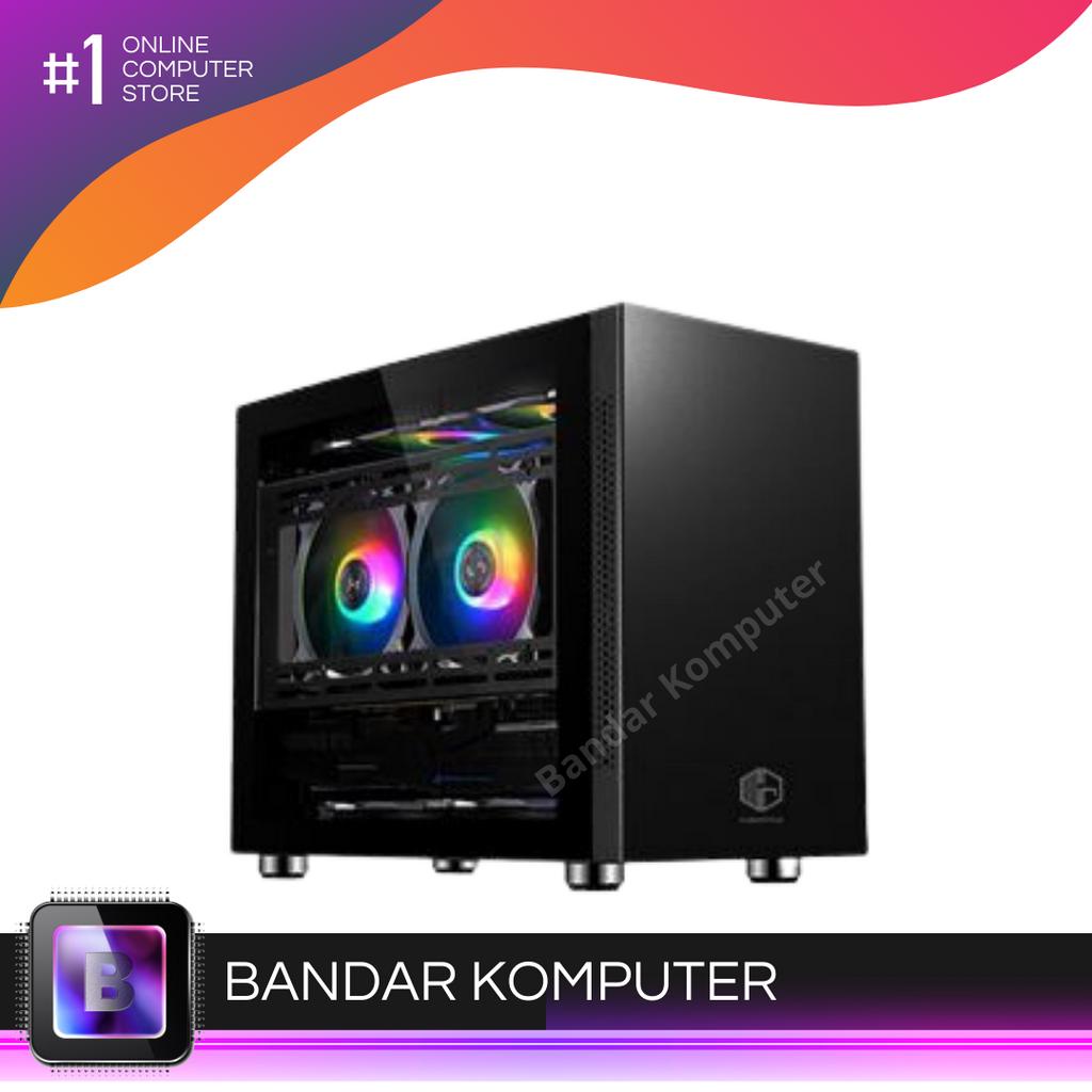 Jual CUBE GAMING AXEL V2.0 - TEMPERED GLASS BLACK VERSION - MINI CASE ...