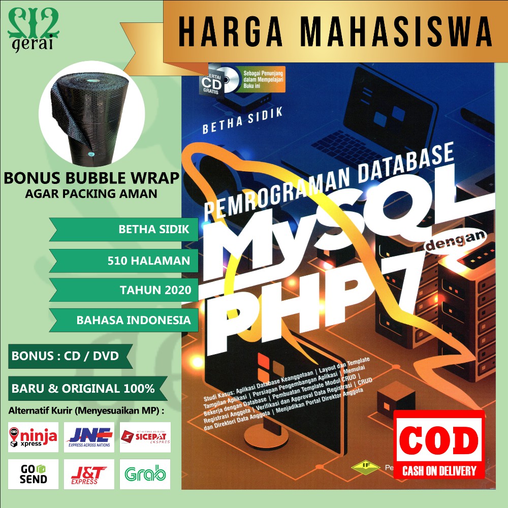 Jual BUKU PEMROGRAMAN DATABASE MYSQL DENGAN PHP7 BETHA SIDIK HARGA ...