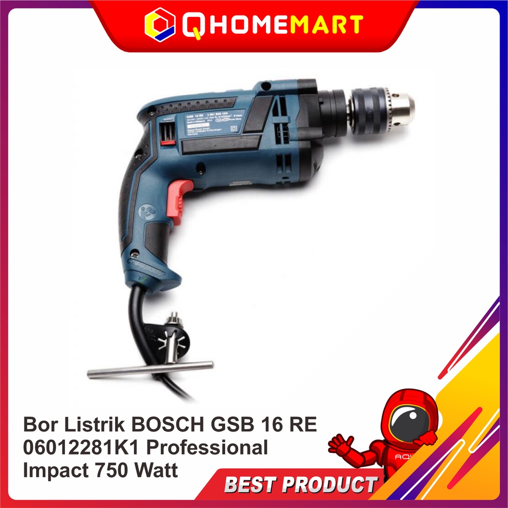Jual Bor Listrik BOSCH GSB 16 RE 06012281K1 Professional Impact 750 ...