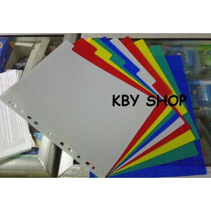 Jual PEMBATAS DIVIDER KERTAS 10 SEKAT UKURAN A4 / FOLIO BAHAN PLASTIK ...