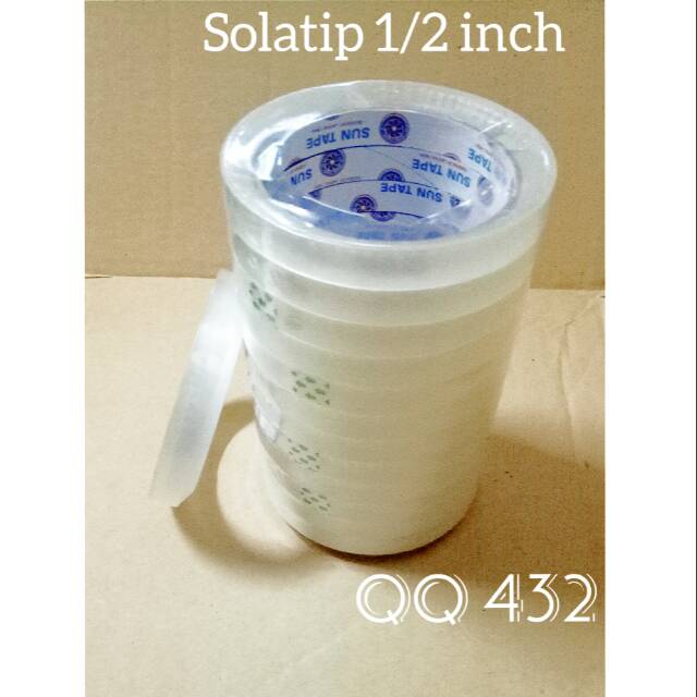 Jual Solatip 1/2inch 12mm x 72 yard selotip salotip isolasi | Shopee ...