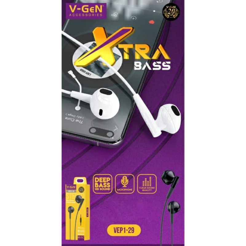 Jual Handsfree Headset V-Gen Extra Bass VEP1-29 Dan VEP1-28 Handset ...